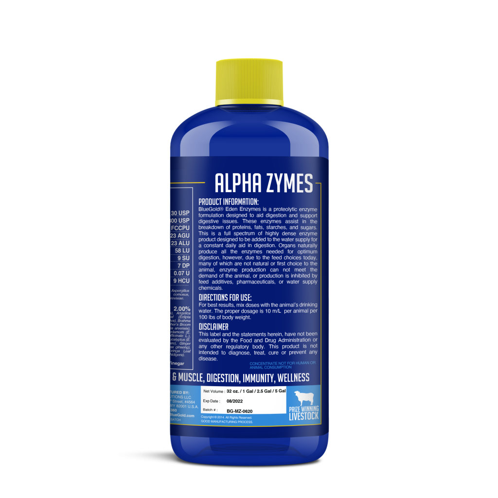 BlueGold® AlphaZymes (Digestive Enzymes for Organic Use) - Eden BlueGold®