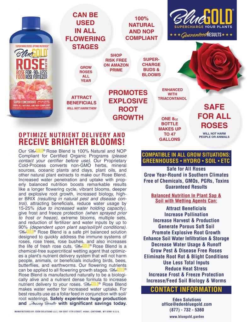 BlueGold® Rose Blend (Rose Food) - Eden BlueGold®