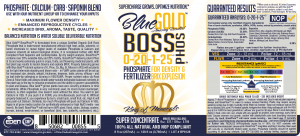 BlueGold® BossPhos™ (0-20-1-25 Phosphate Fertilizer) - Eden BlueGold®